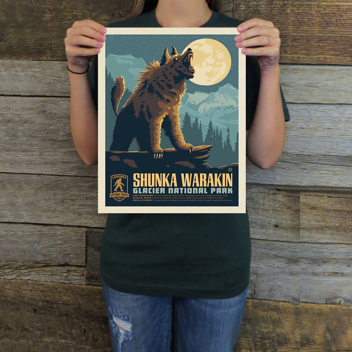 Glacier National Park: Shunka Warakin (Legends & Monsters) Art Print ...